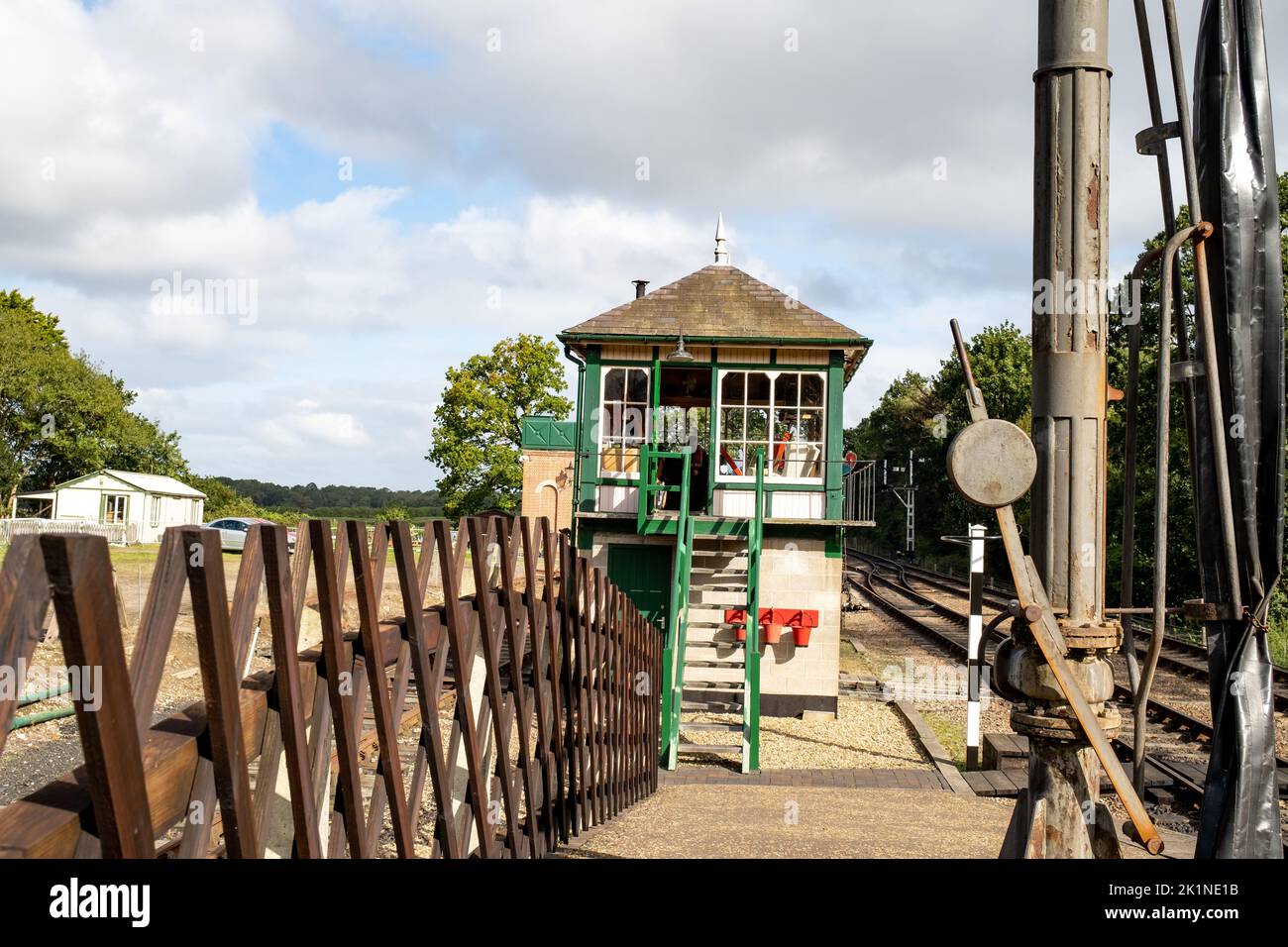 29. The signal house at the end of the platform at Holt station on the ...