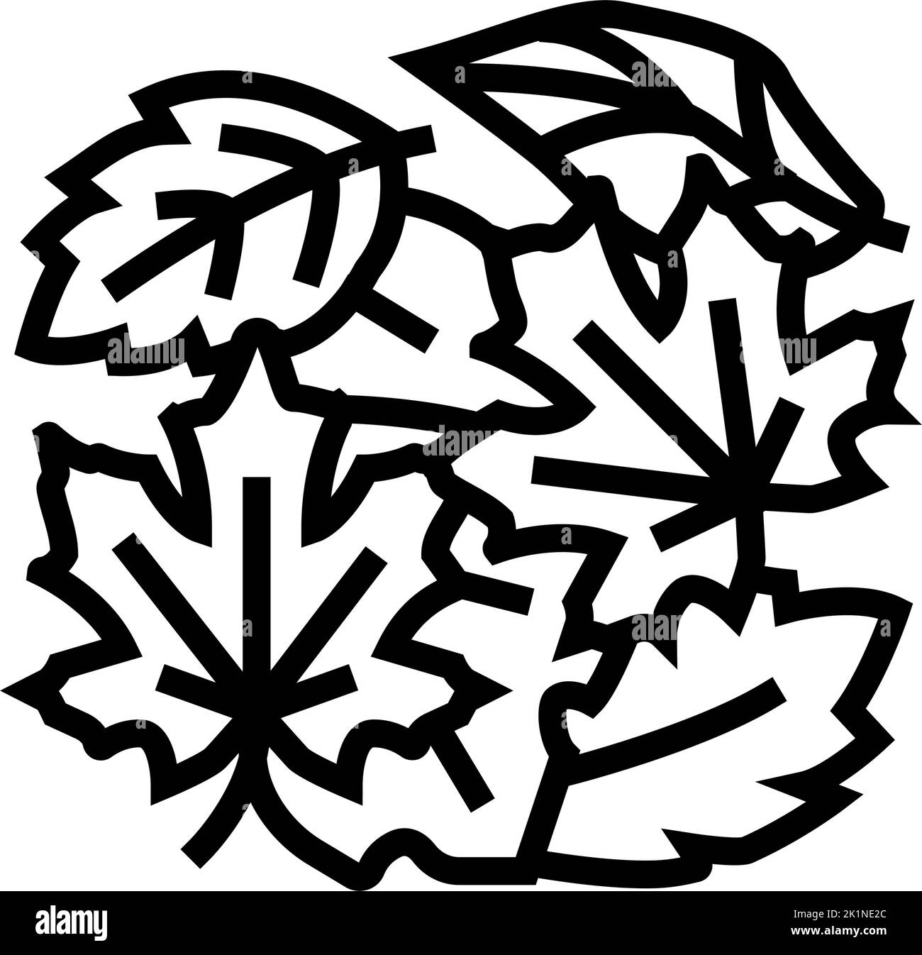 foliage autumn line icon vector illustration Stock Vector Image & Art ...