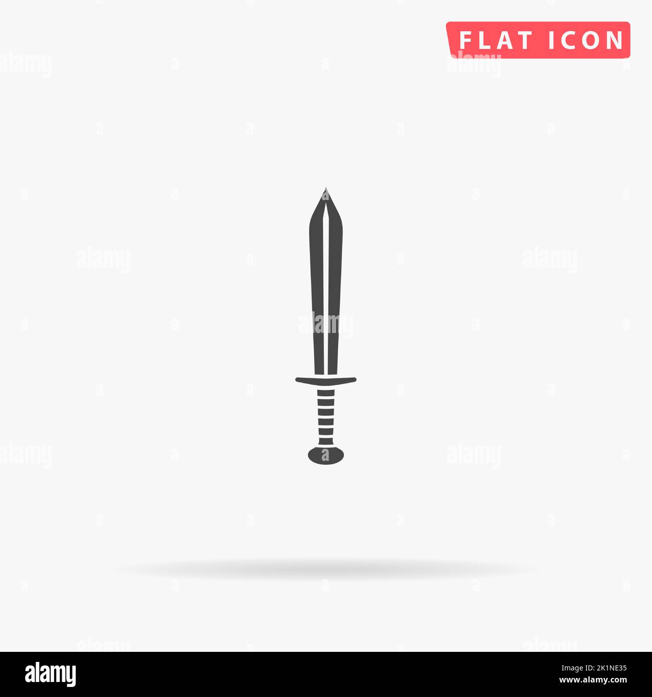 Silhouette hand sword flat Cut Out Stock Images & Pictures - Alamy