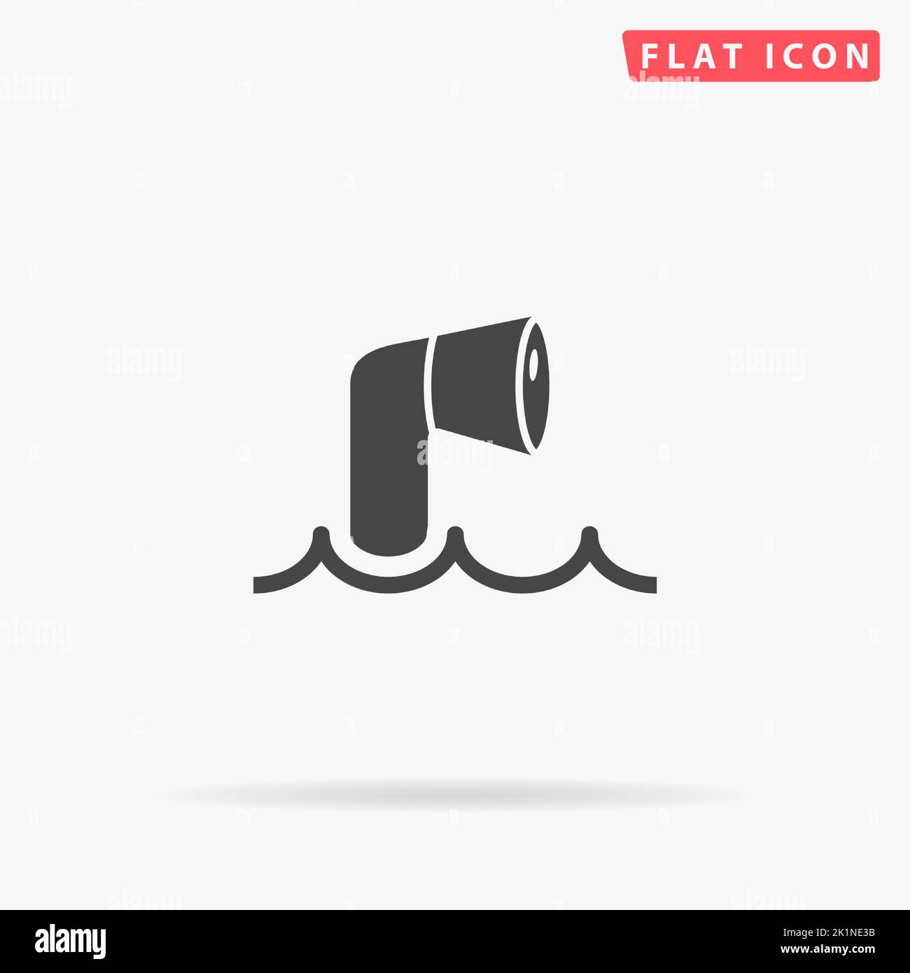 Periscope flat vector icon. Hand drawn style design illustrations Stock ...