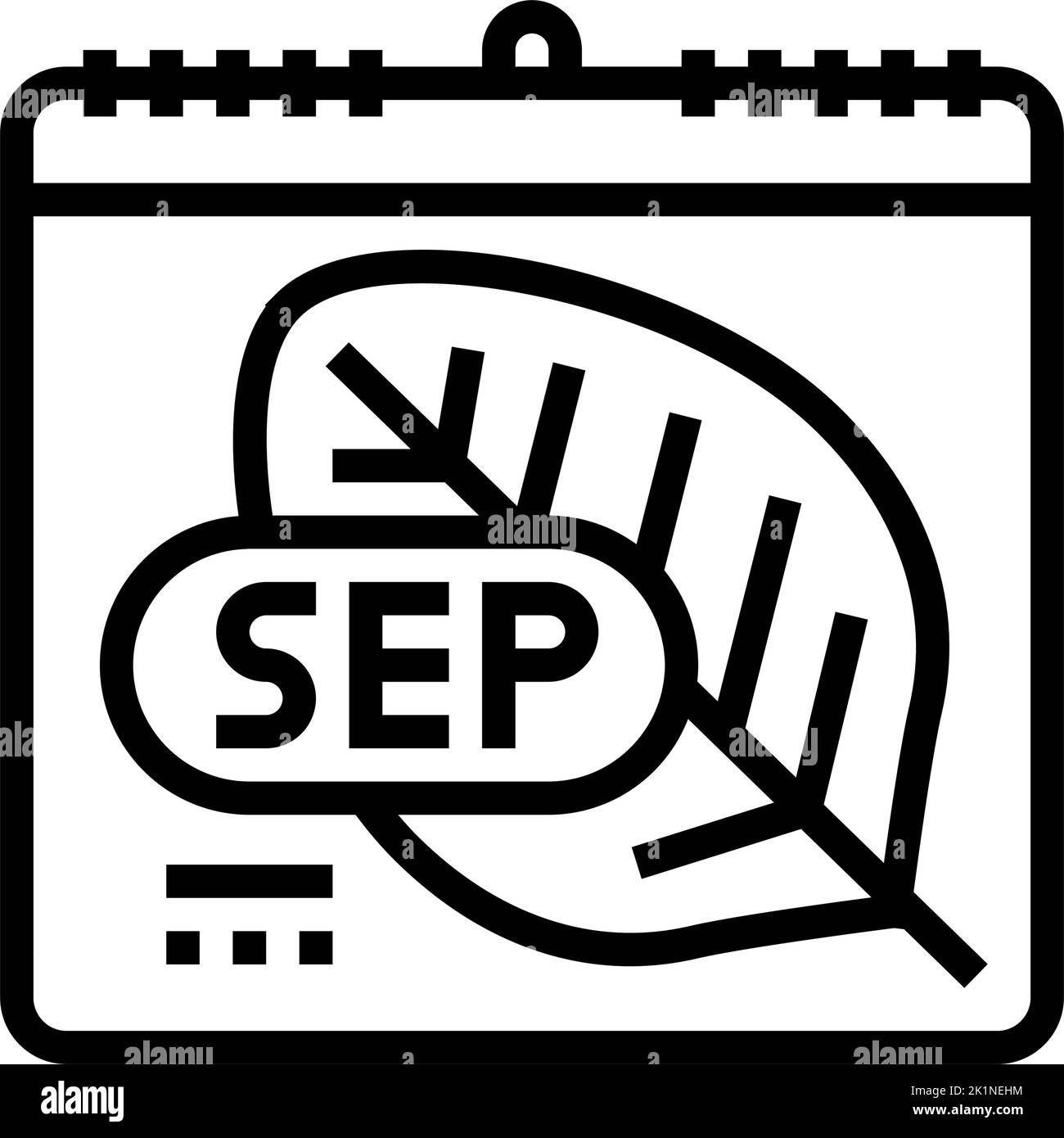 september autumn line icon vector illustration Stock Vector Image & Art ...