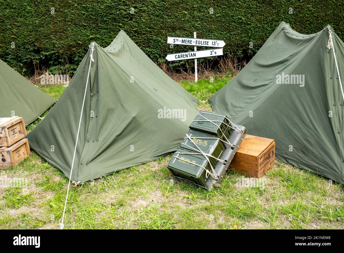 69. World War 2 re-enactment show in Norfolk. Military tents and ...