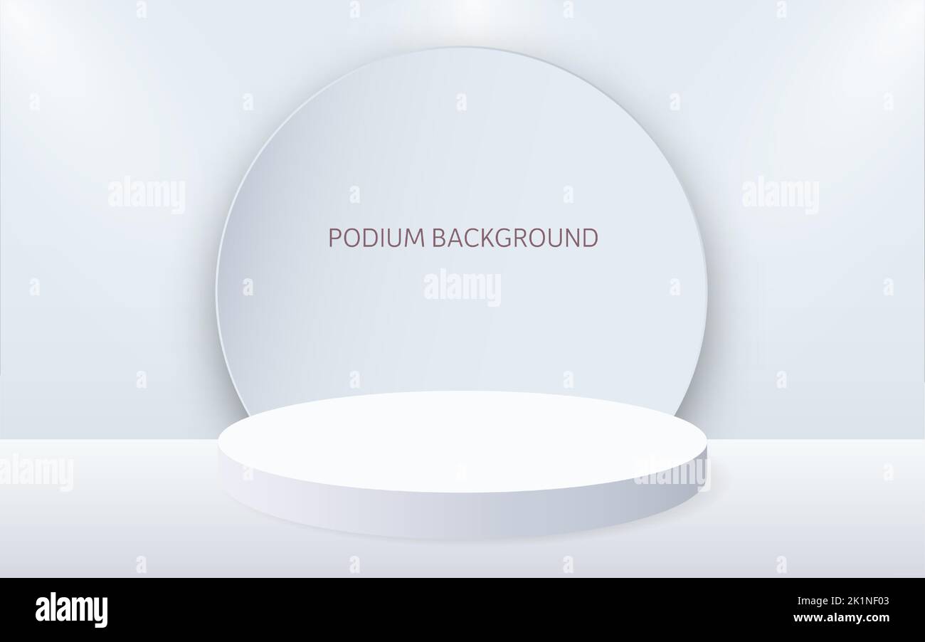 Geometry white pedestal podium Stock Vector Images - Alamy