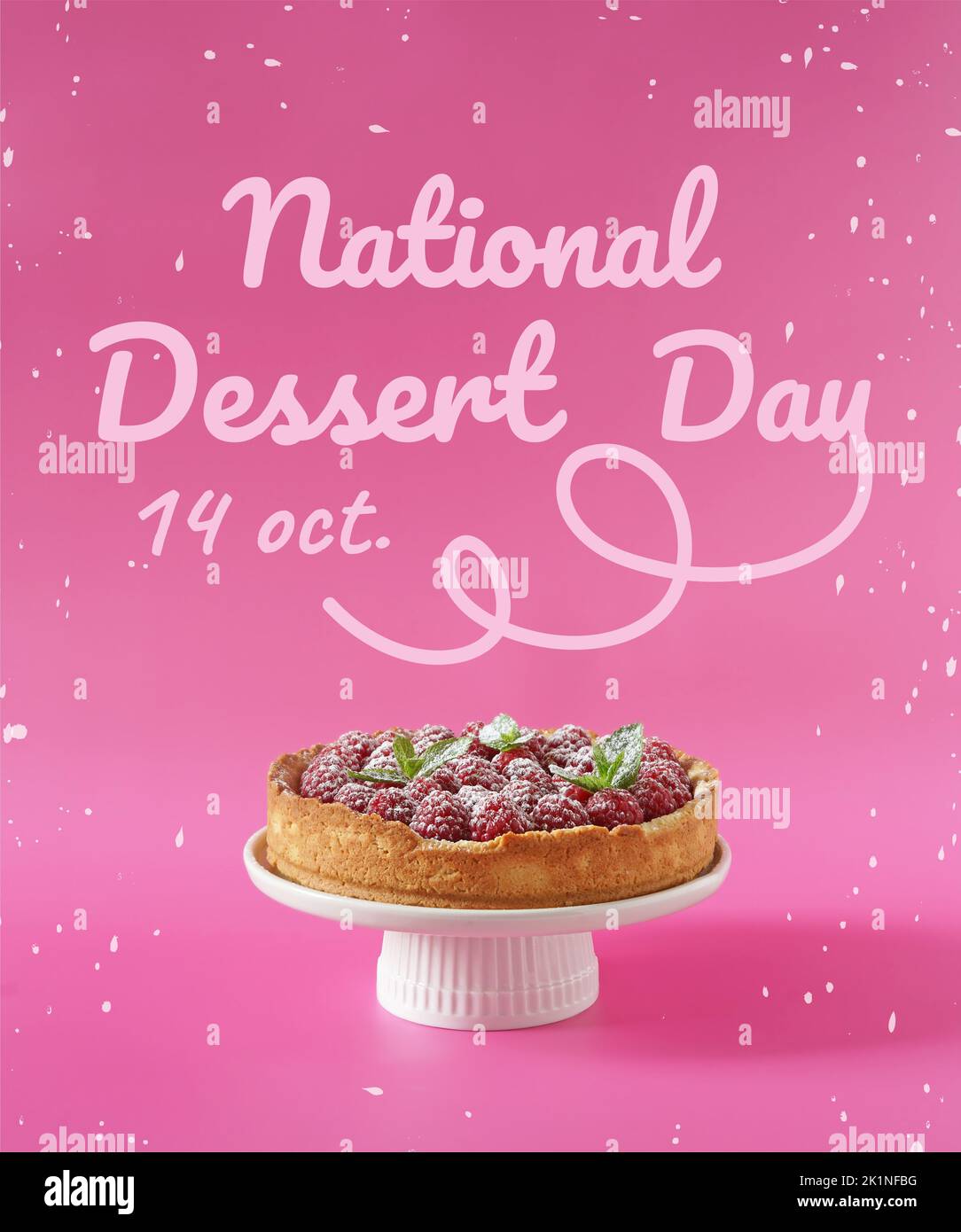 National Dessert Day stock images. Delicious creamy raspberry cake ...