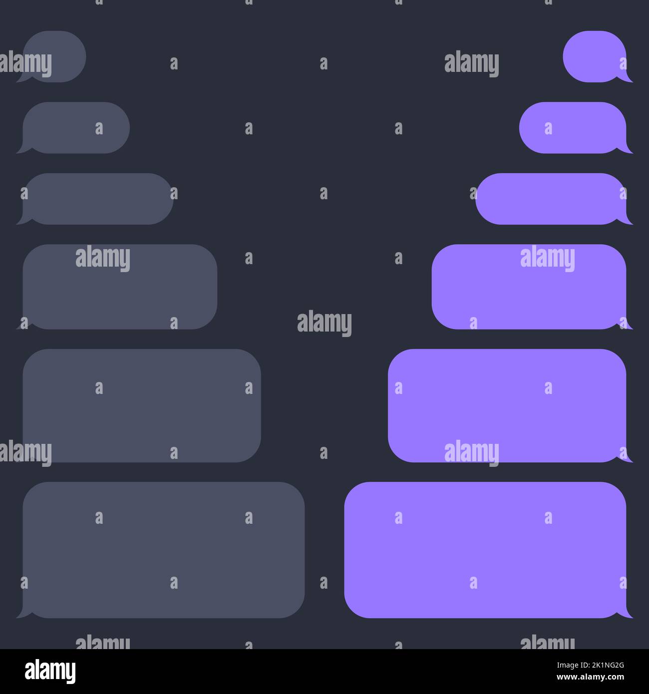 Blank various message bubbles. Chat or messenger speech bubble. SMS ...