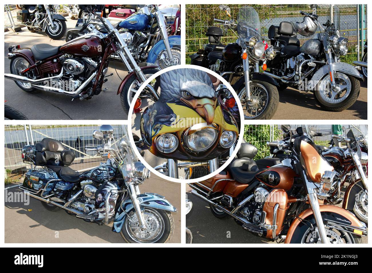 Exhibition of Beautiful Custom Harley-Davidson Motorcycles Stock Photo ...