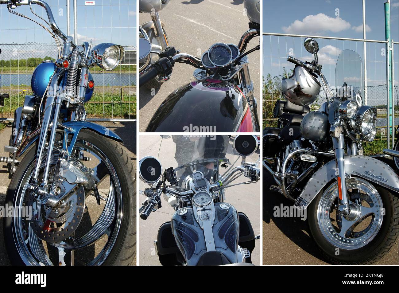 Exhibition of Beautiful Custom Harley-Davidson Motorcycles Stock Photo ...