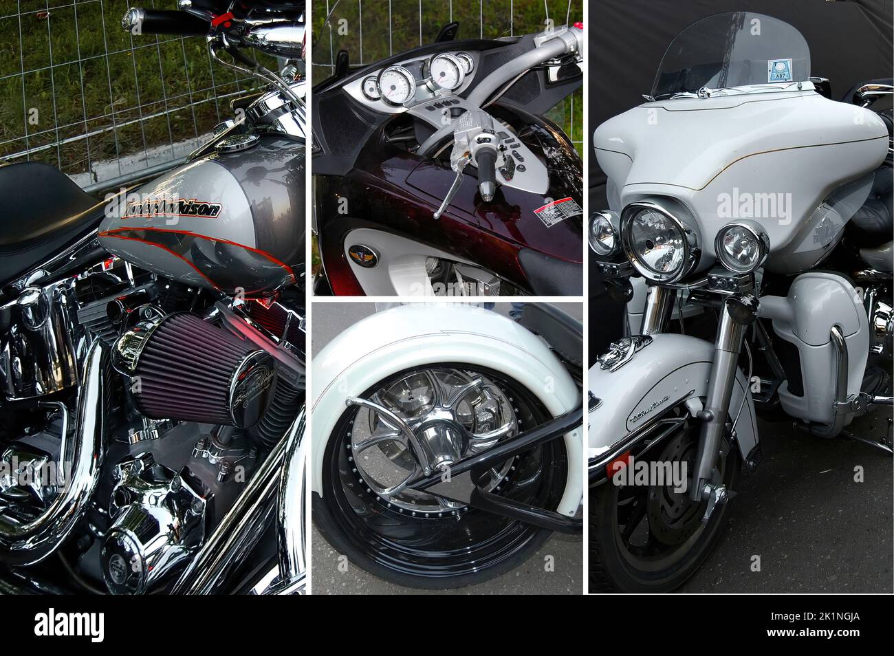 Exhibition of Beautiful Custom Harley-Davidson Motorcycles Stock Photo ...