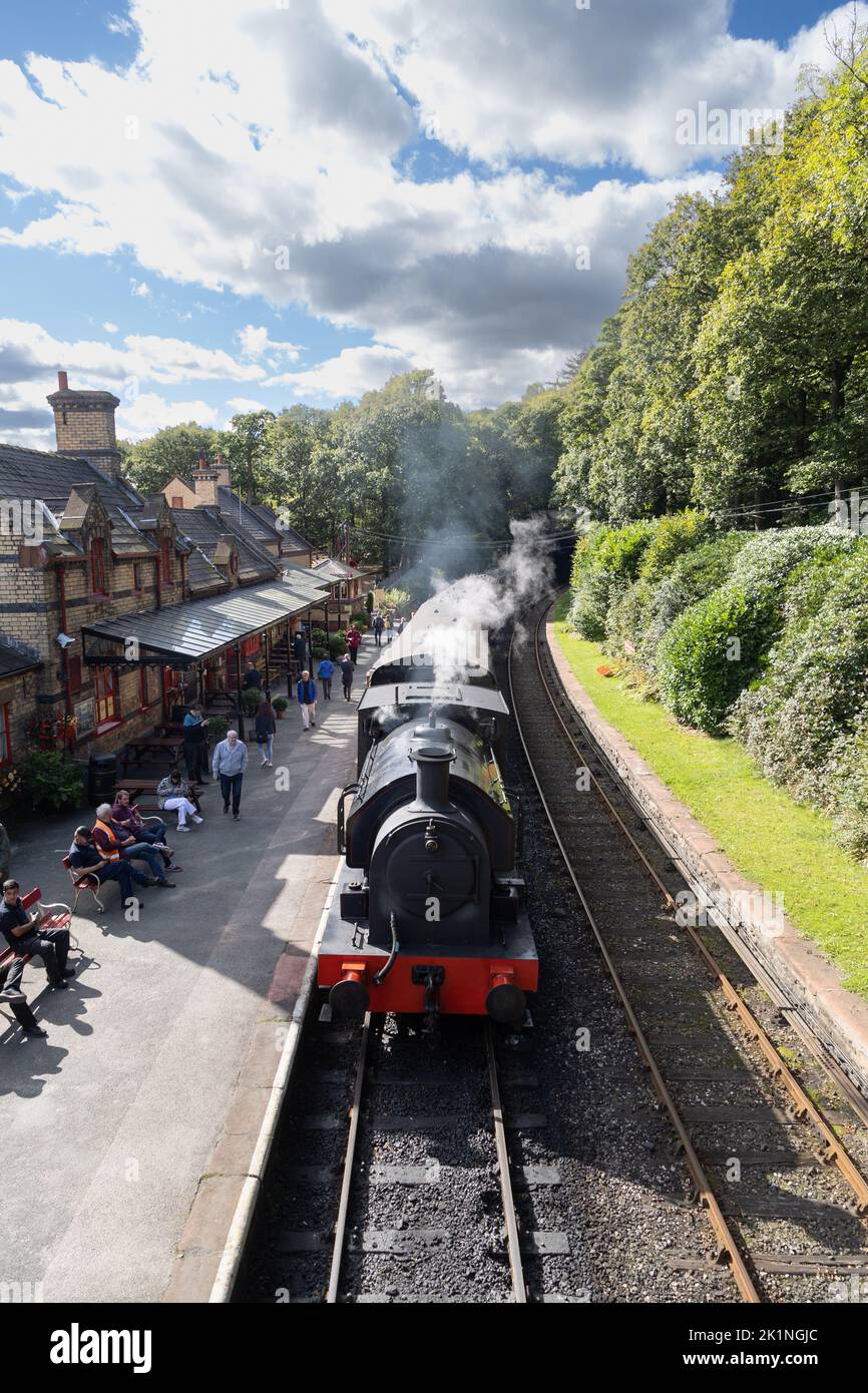 Steam train of the lakeside and haverthwaite railway hi-res stock ...