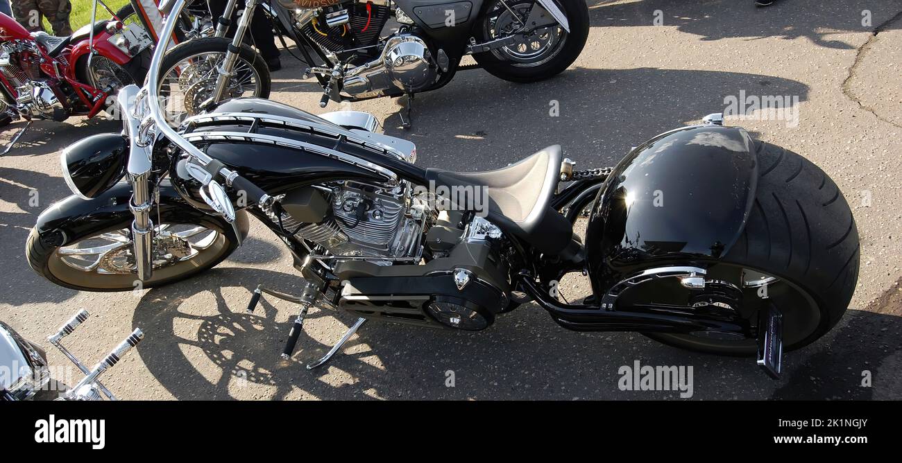 Exhibition of Beautiful Custom Harley-Davidson Motorcycles Stock Photo ...