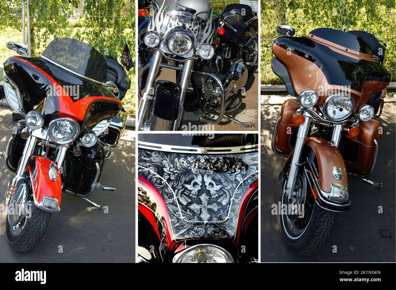 Exhibition of Beautiful Custom Harley-Davidson Motorcycles Stock Photo ...
