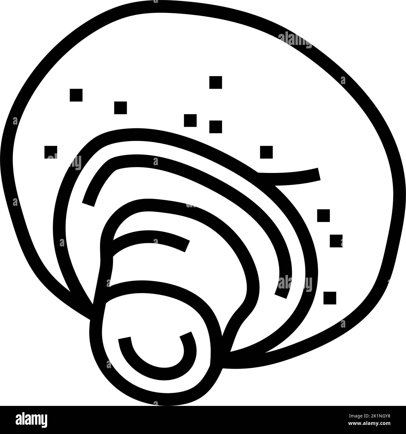 champignon fungi mushroom line icon vector illustration Stock Vector ...