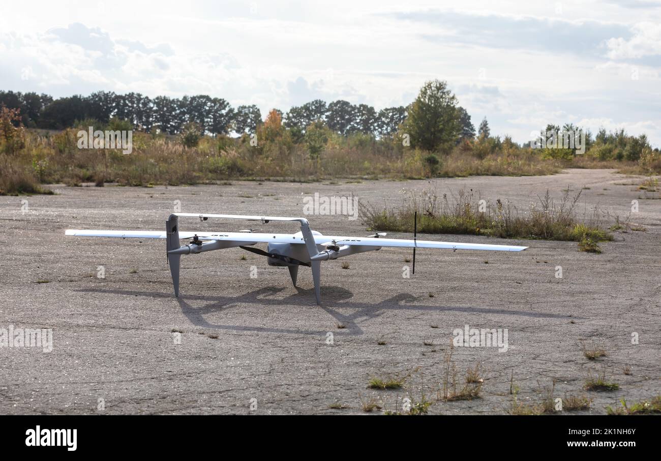 Kyiv, Ukraine. 16th Sep, 2022. Reconnaissance drone Poseidon before the ...