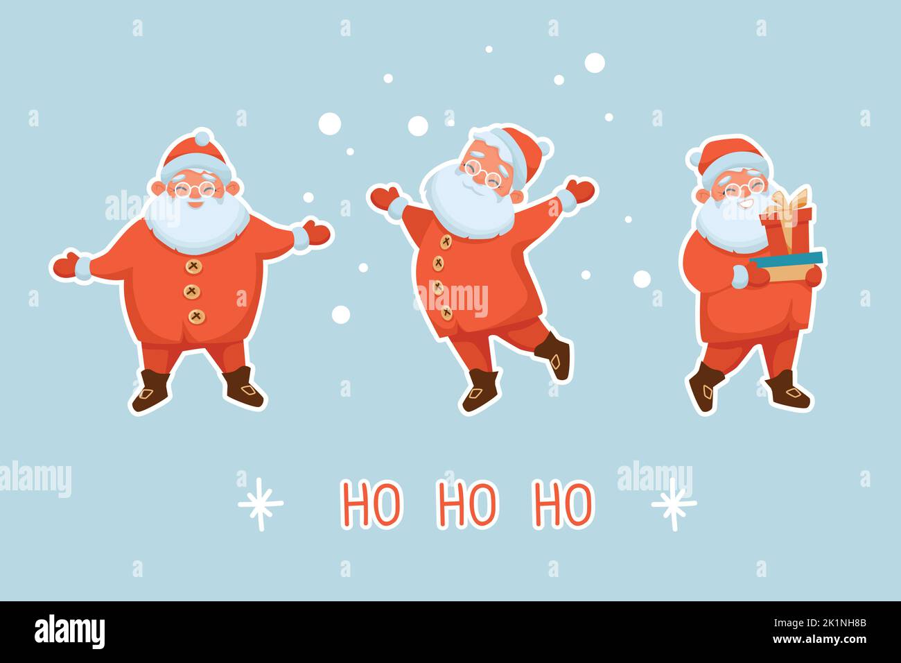 Funny Santa Claus Card with Red Text Stock Vector Image & Art - Alamy