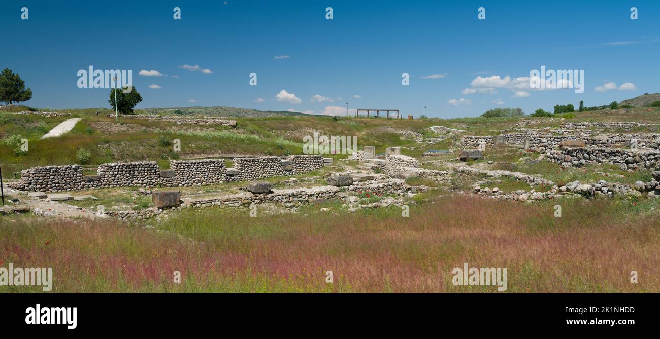 Alacahoyuk ruins in Corum. Interior view of tombs from Bronze and ...