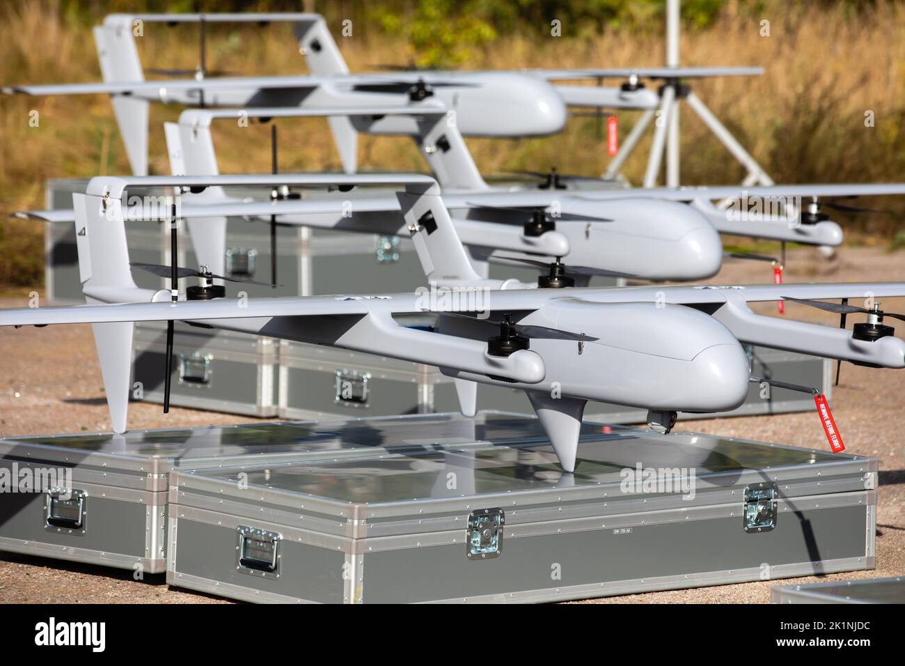 Kyiv, Ukraine. 16th Sep, 2022. Presentation and testing of an unmanned ...