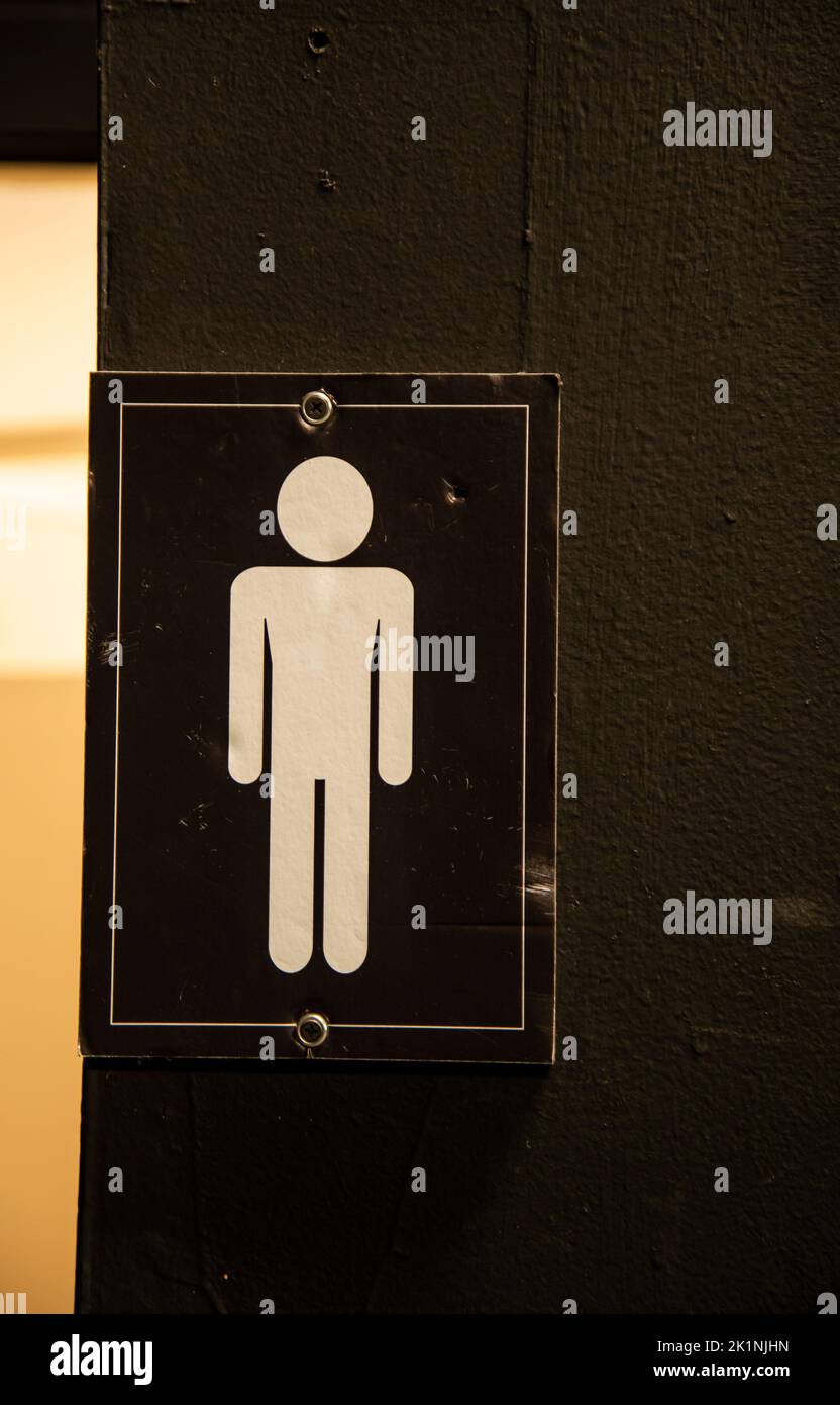 Man's bathroon sign Stock Photo - Alamy