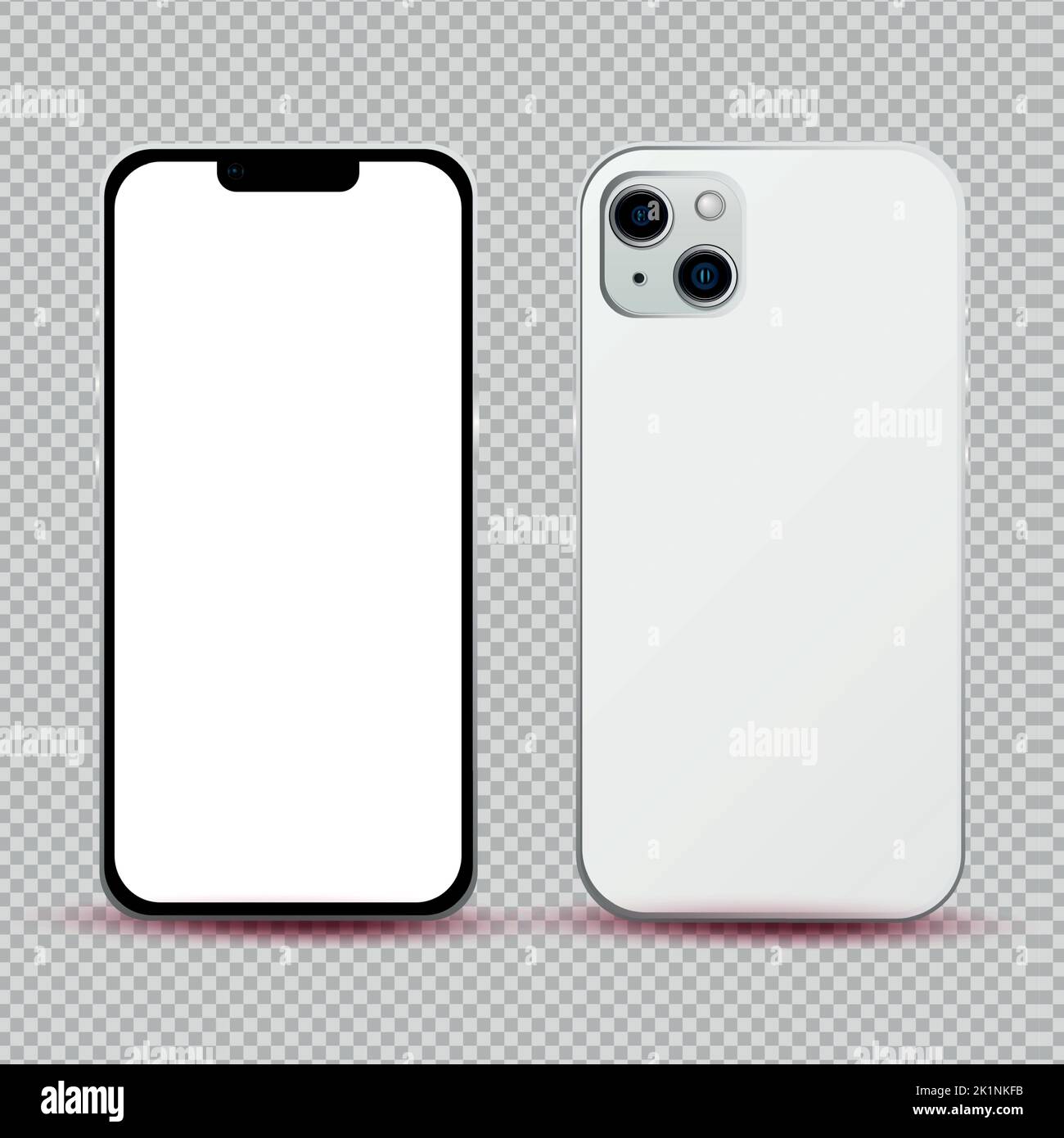 Realistic mockup without background white mobile phone - Vector ...
