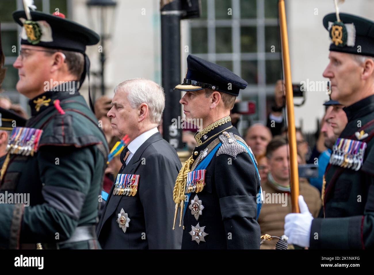 Westminster, London, UK. 19th Sep, 2022. Princes Andrew and Edward ...