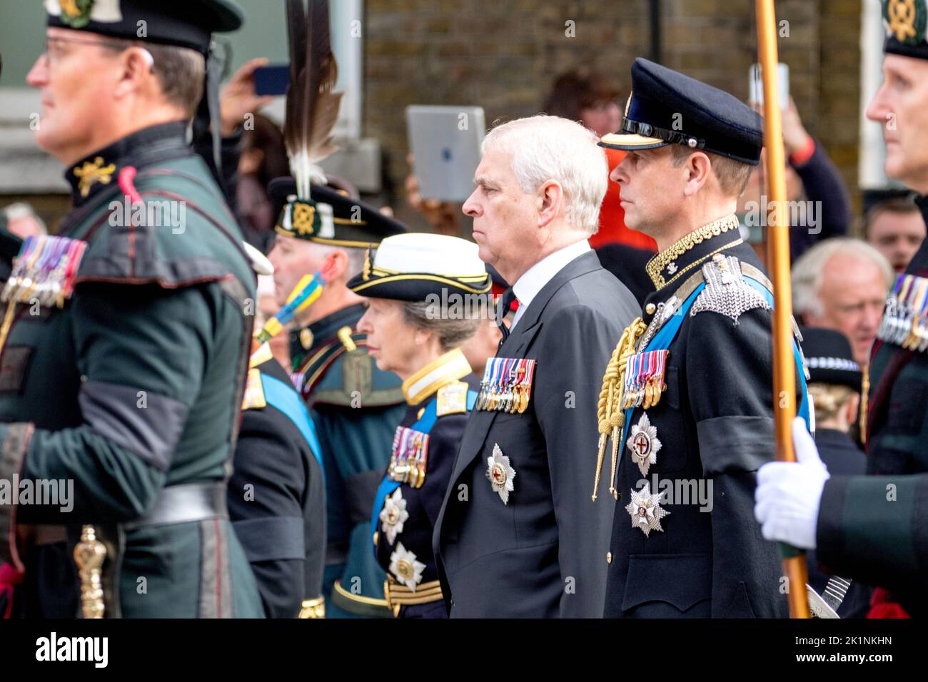 Westminster, London, UK. 19th Sep, 2022. Princess Anne and Princes ...
