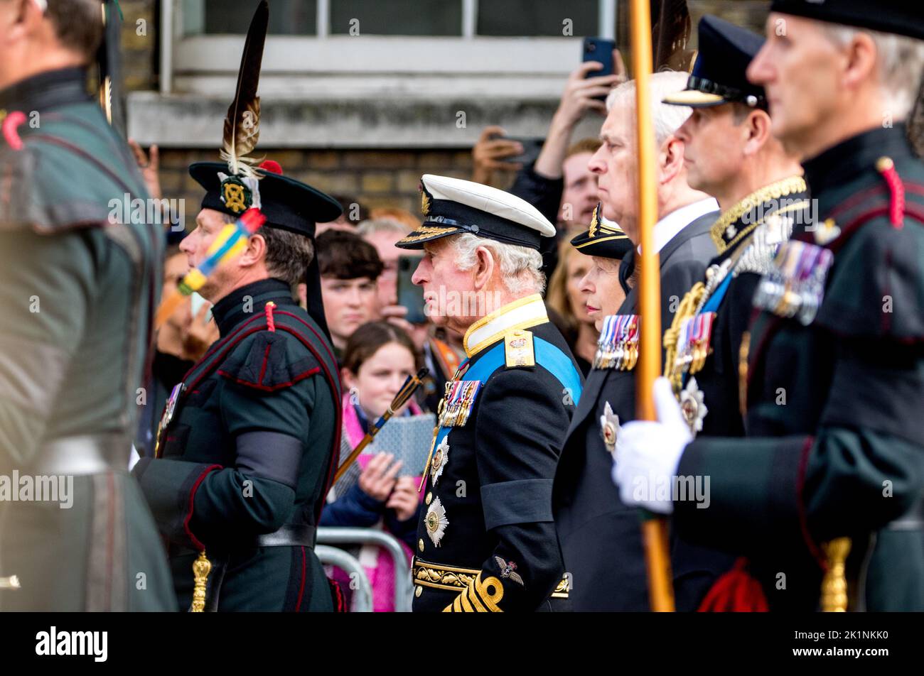 Westminster, London, UK. 19th Sep, 2022. King Charles, Princess Anne ...