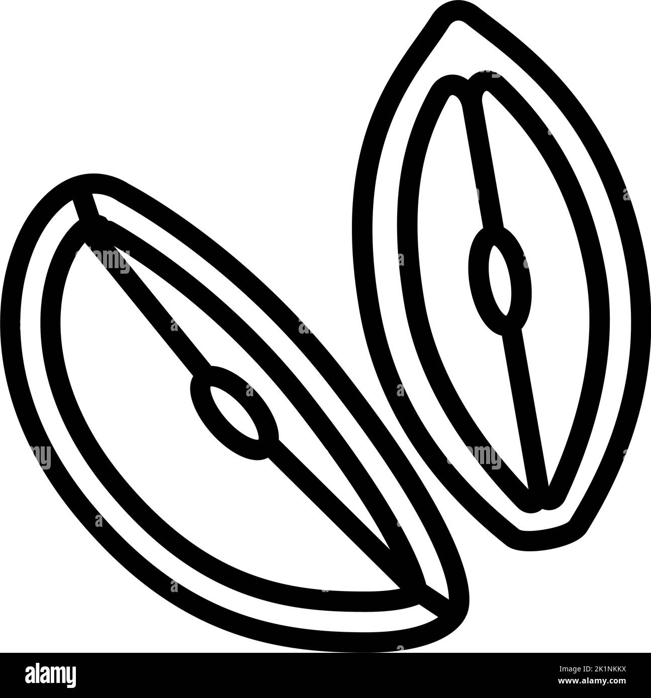 orange fresh cut slice line icon vector illustration Stock Vector Image ...