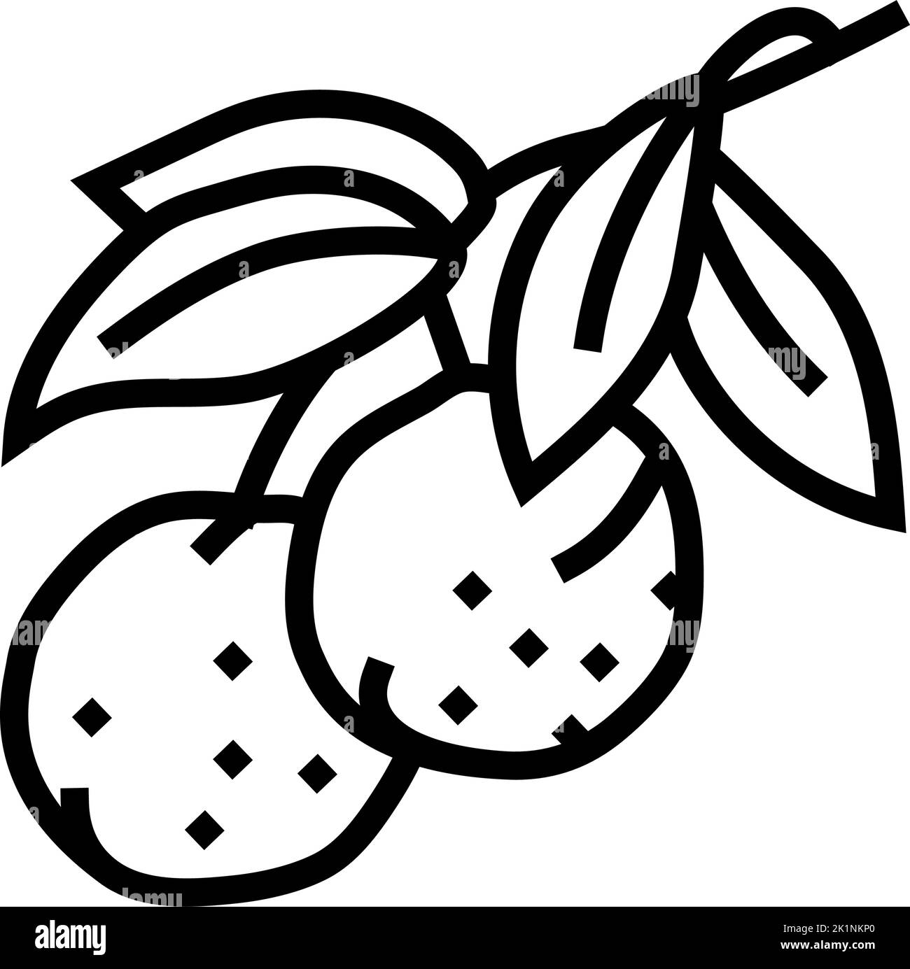 orange leaf branch line icon vector illustration Stock Vector Image ...