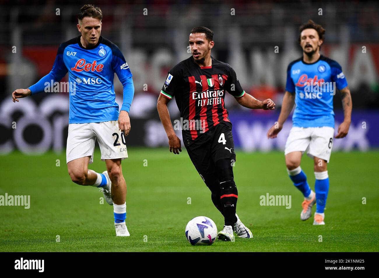 Milan, Italy. 18 September 2022. Ismael Bennacer of AC Milan is ... Milan, Italy. 18 September 2022. Ismael Bennacer of AC Milan is ...