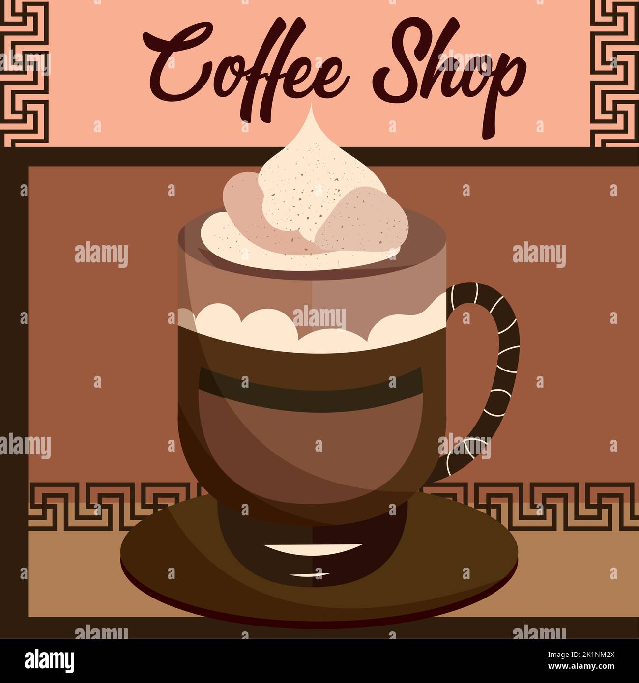 Colored coffee quality shop concept poster Vector Stock Vector Image ...