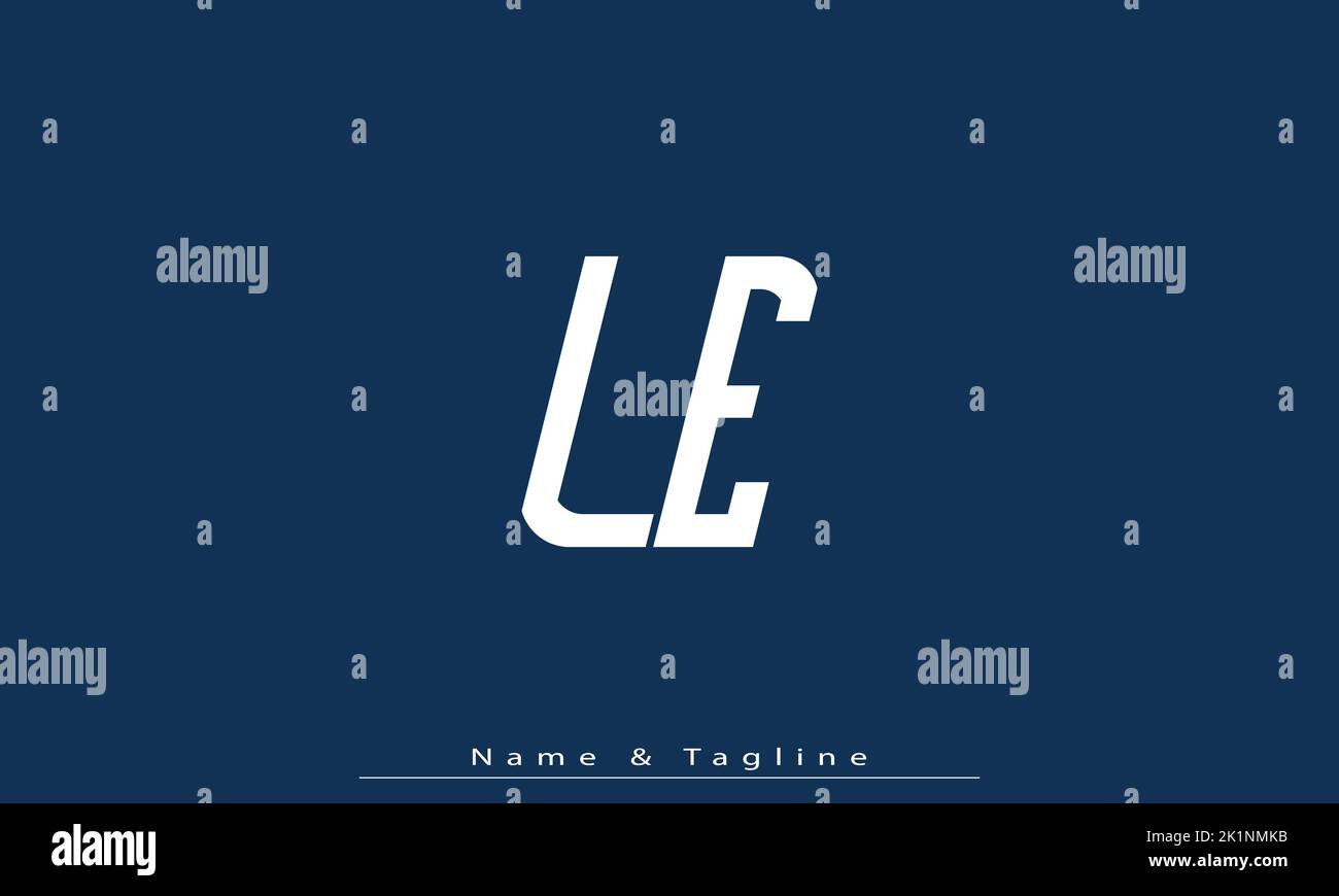 Alphabet letters Initials Monogram logo LE , EL Stock Vector Image ...