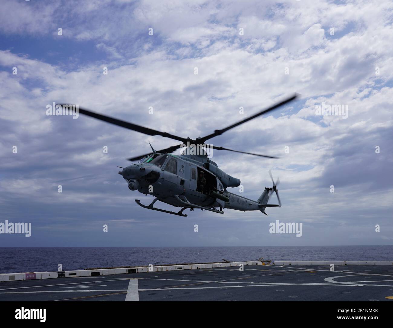 A U.S. Marine Corps UH-1Y “Venom” helicopter from Marine Light Attack ...
