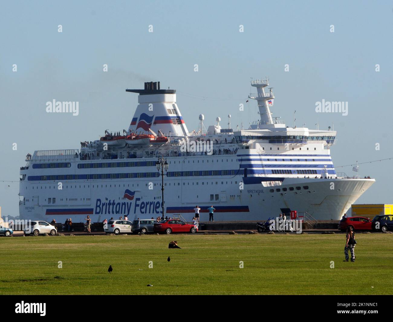 BRITTANY CROSS CHANNEL FERRY BRETAGNE ARRIVES AT PORTSNOUTH. PIC MIKE ...