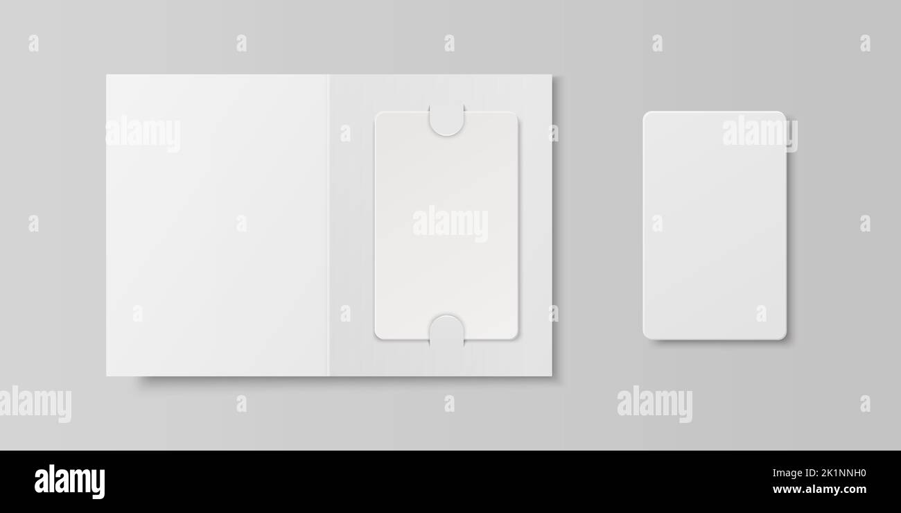 Vector 3d Realistic White Guest Room, Plastic Hotel Apartment Keycard ...