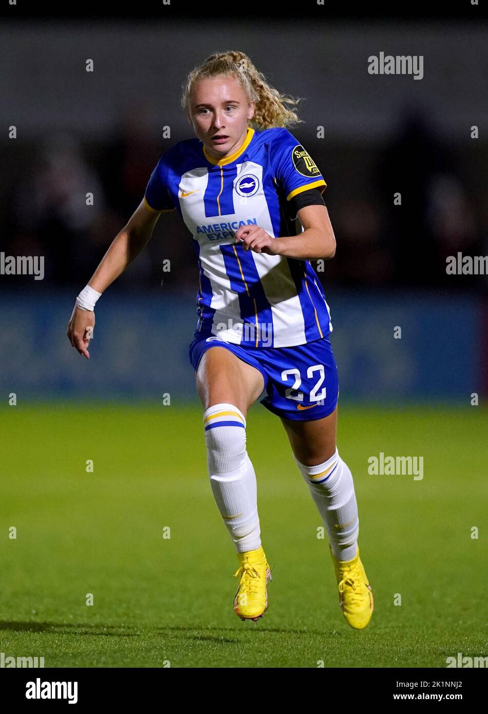 Brighton and Hove Albion's Katie Robinson during the Women's Super ...