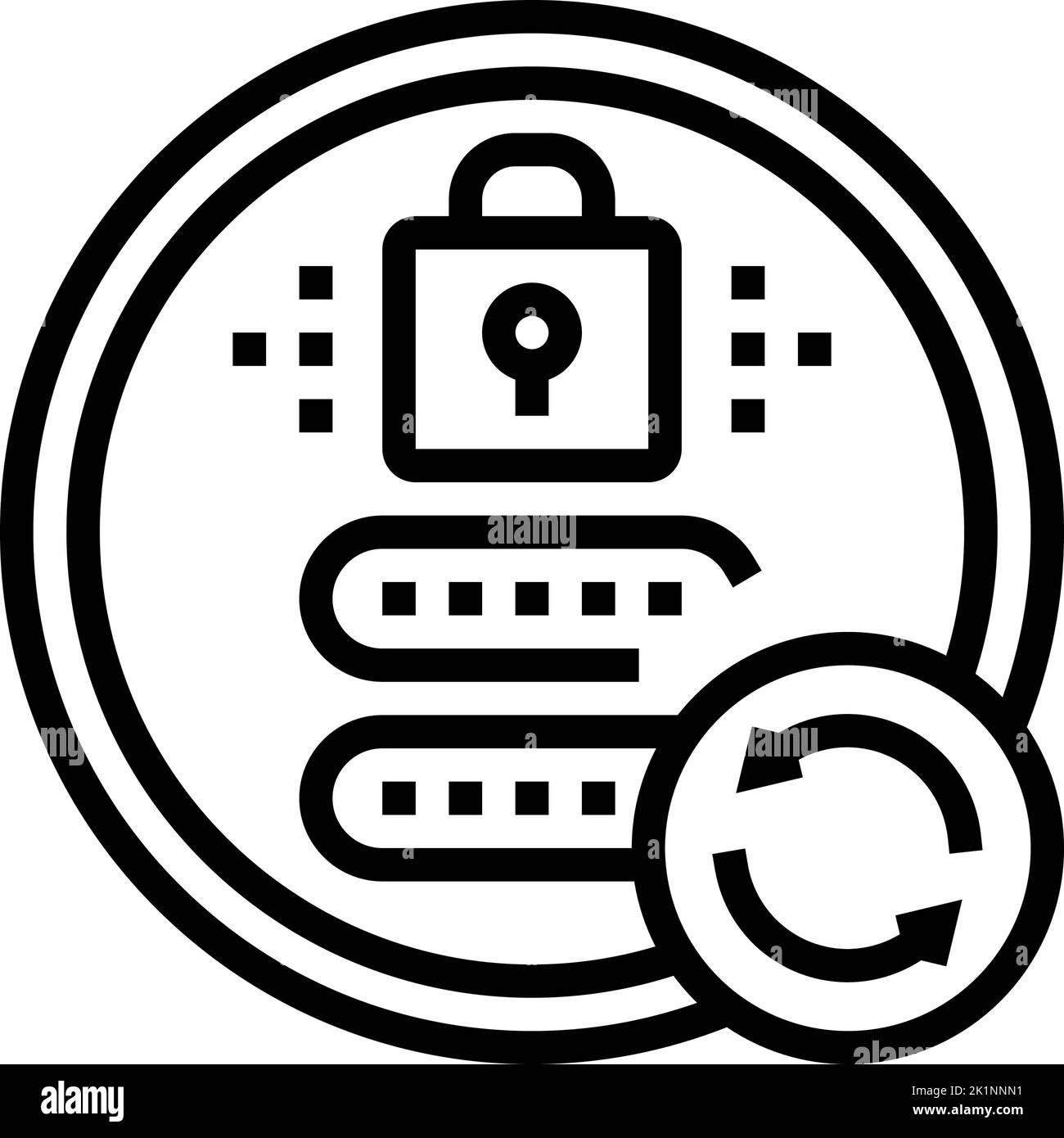 Reset Password Line Icon Vector Illustration Stock Vector Image And Art