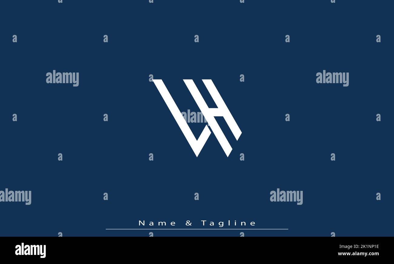 Alphabet letters Initials Monogram logo LH , HL Stock Vector Image ...