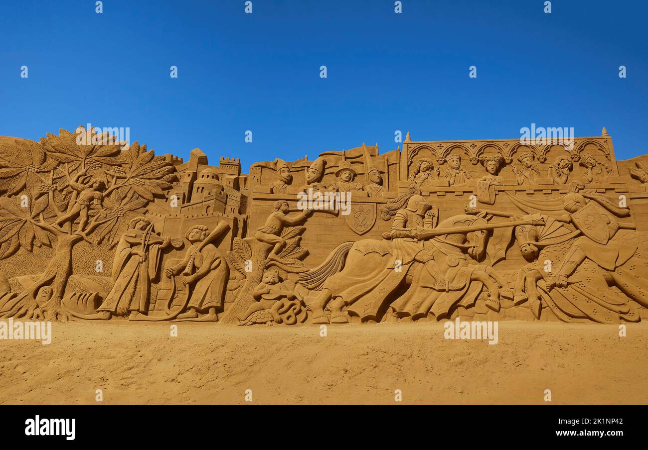 Sondervig, Denmark, June, 2022: International Sand Sculpture Festival ...