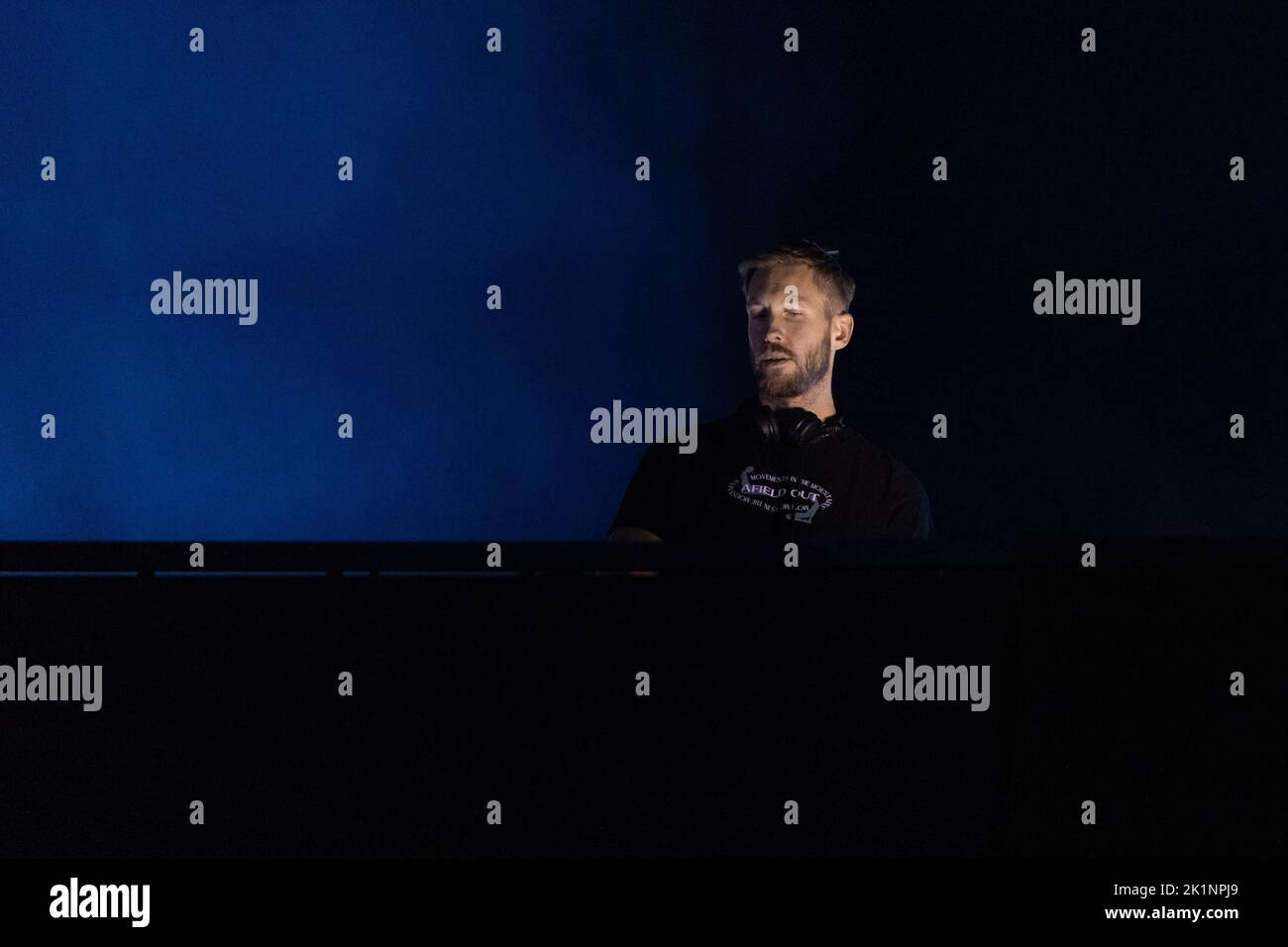 Calvin Harris during the Life Is Beautiful Music Festival on September ...