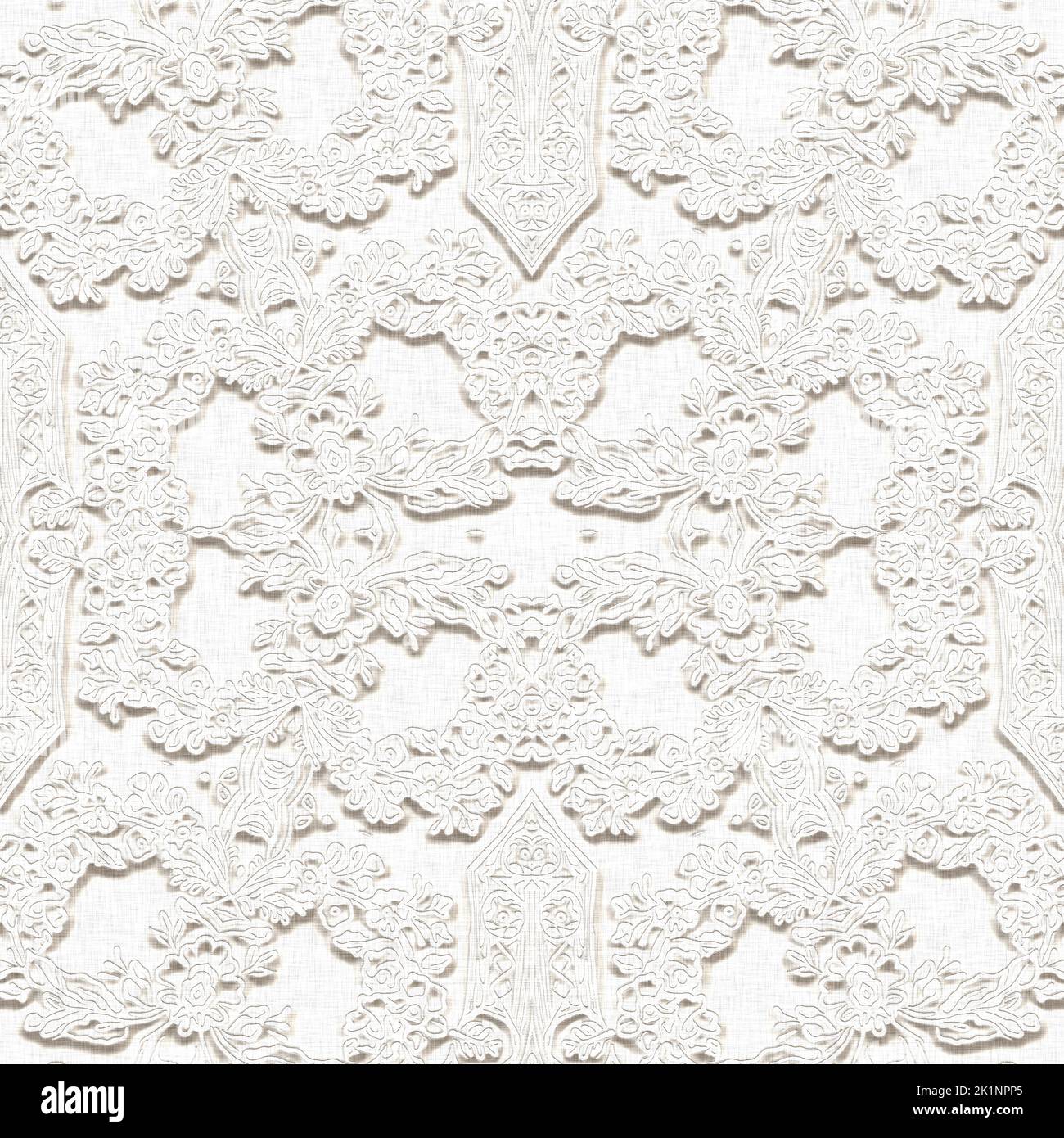 White on White linen lace effect background. Minimal stylish wedding ...