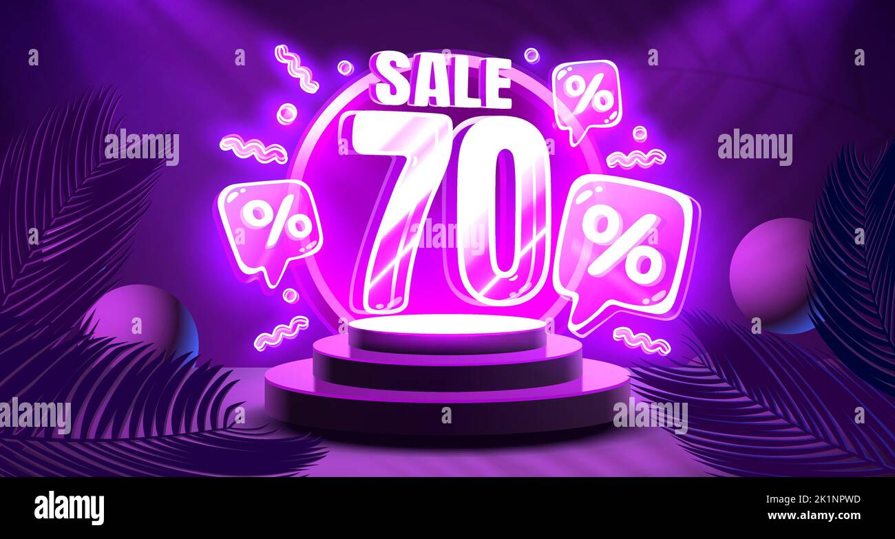 70 off sale banner sign board hi-res stock photography and images - Alamy
