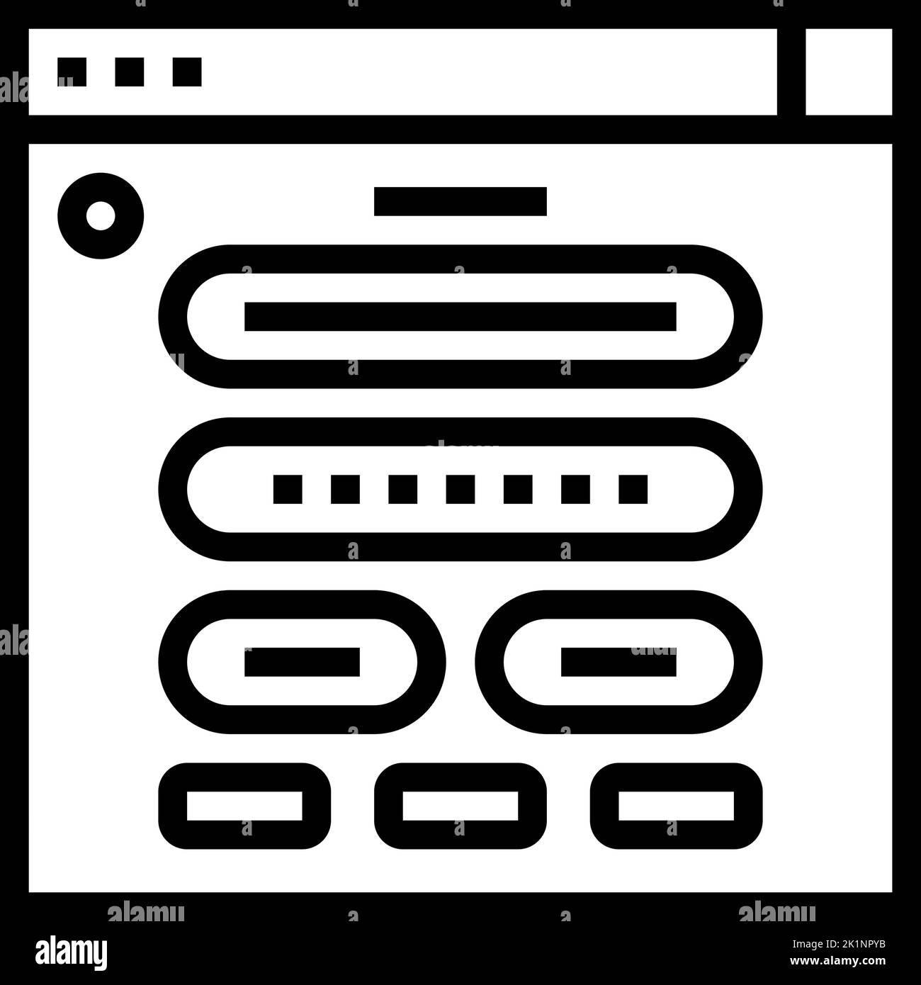 web form registration line icon vector illustration Stock Vector Image ...