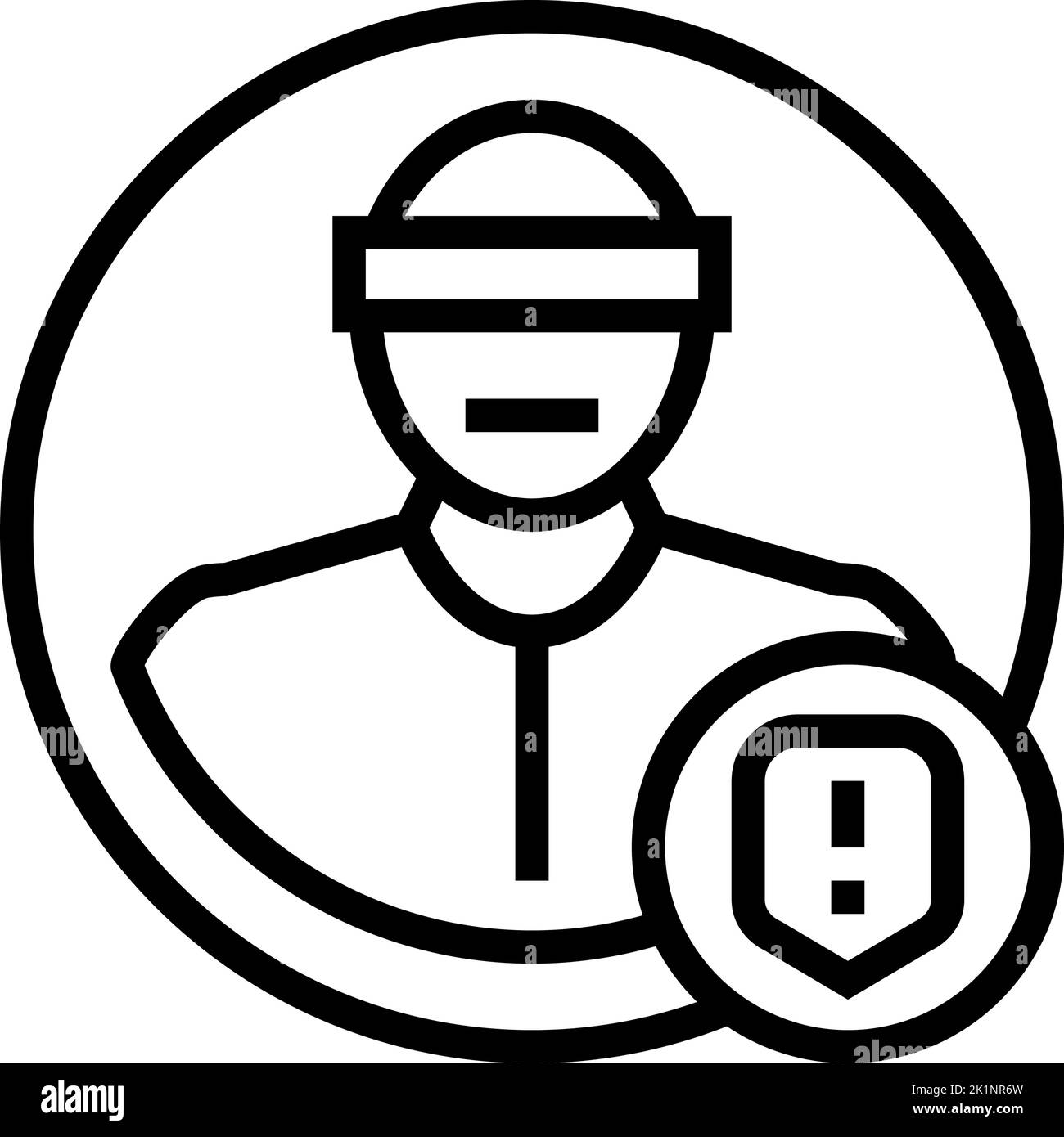 not verified profile line icon vector illustration Stock Vector Image ...