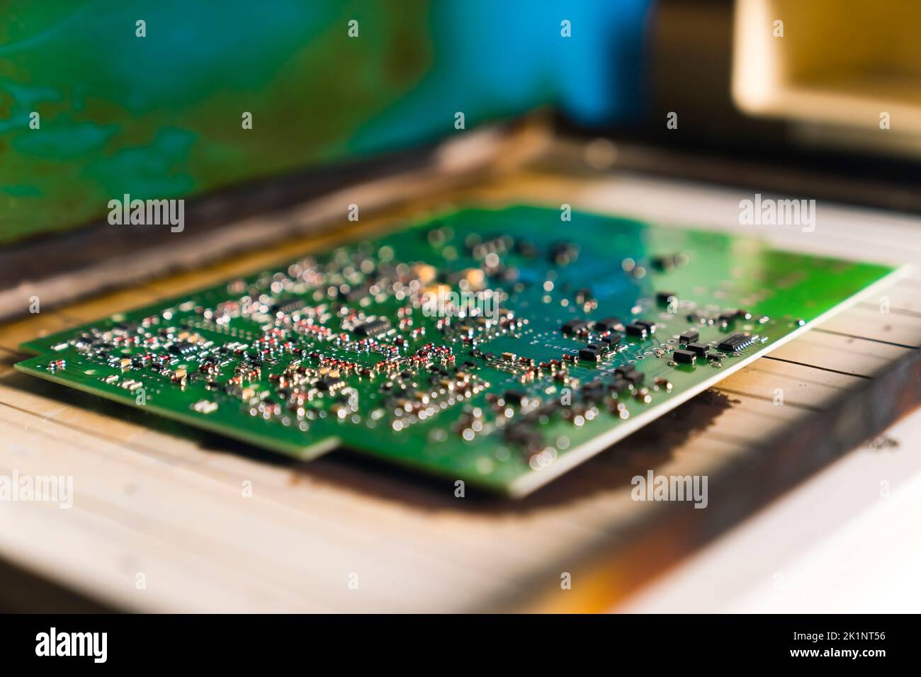 Reflow soldering furnace used on mounted PCB printed circuit board ...