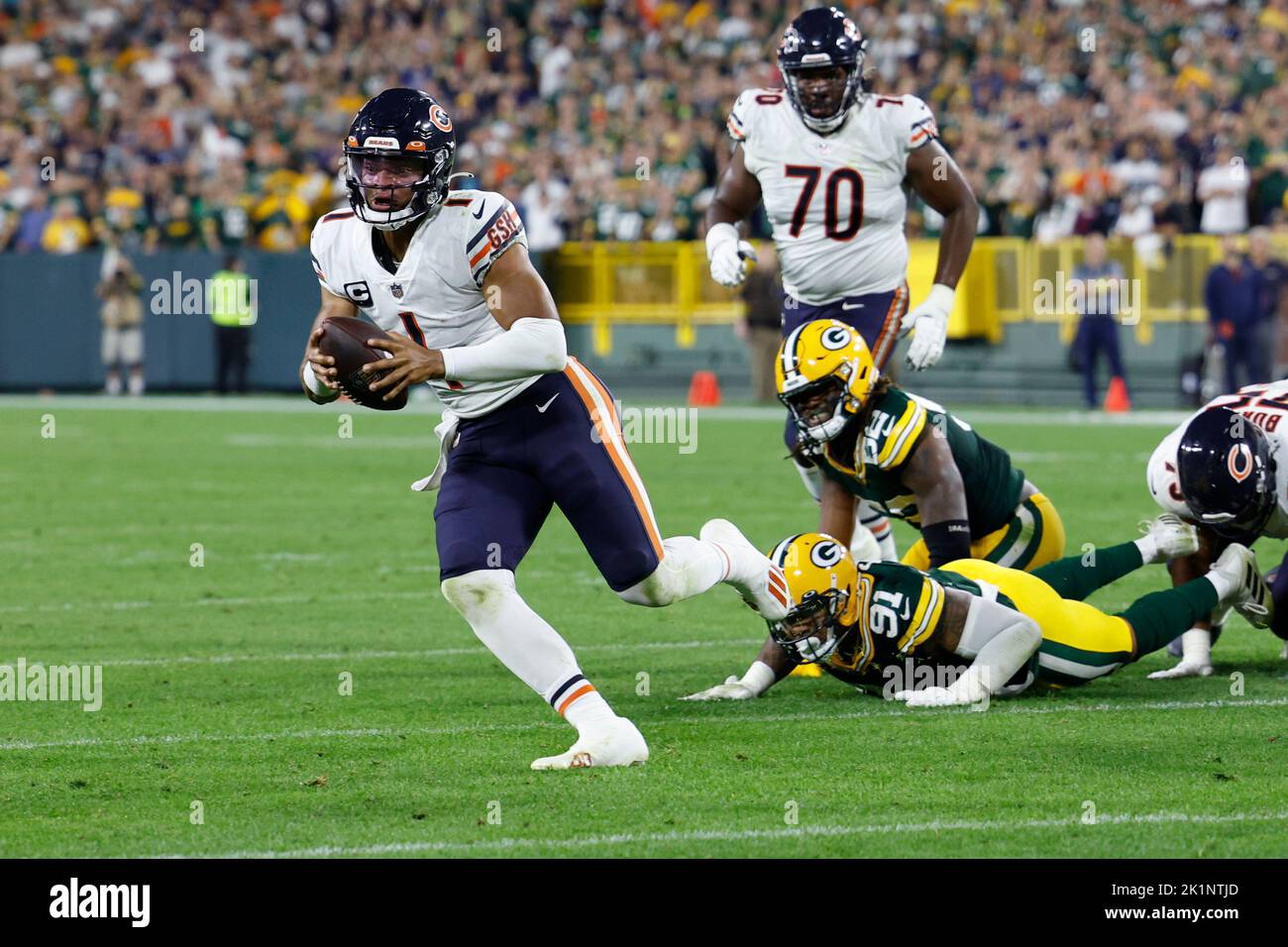 Green Bay, Wisconsin, USA. 18th Sep, 2022. Chicago Bears quarterback ...