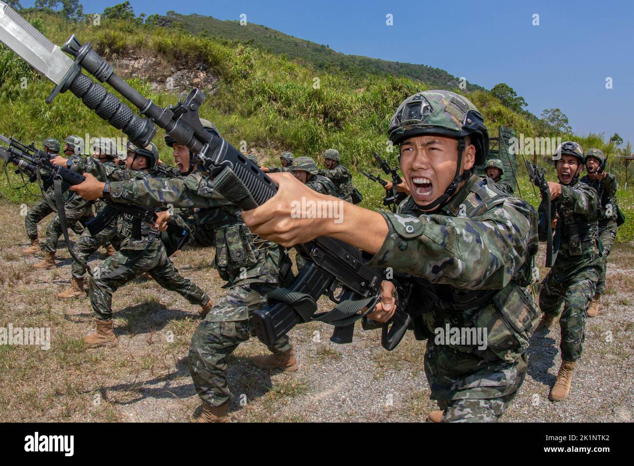 HEZHOU, CHINA - SEPTEMBER 19, 2022 - Recruits train in Hezhou, Guangxi ...