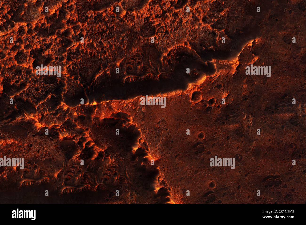 Surface of the planet Mars. Elements of this image furnished by NASA ...