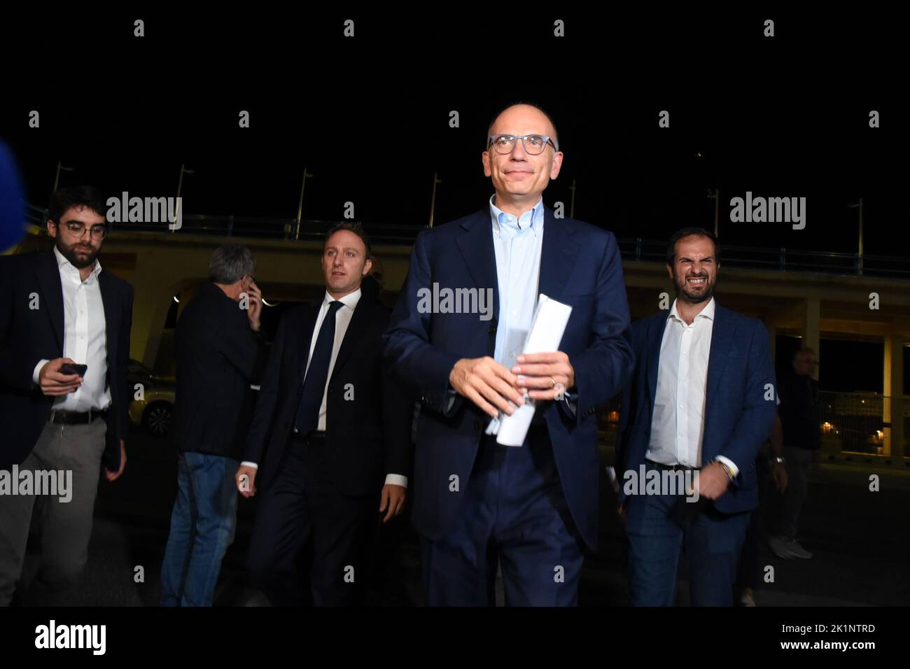 Naples, Italy. 19th Sep, 2022. Enrico Letta, ex-Italian Premier and ...