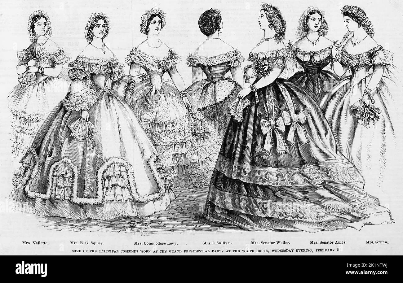 Some of the principal costumes worn at the Grand Presidential Party at ...