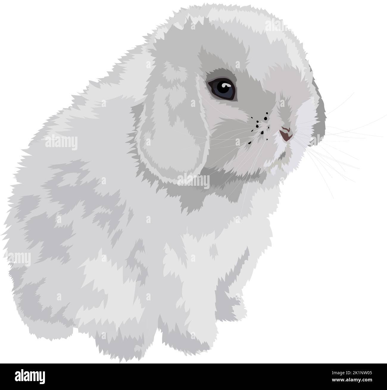 Beautiful rabbit realistic icon vector wild animal Stock Vector Image ...