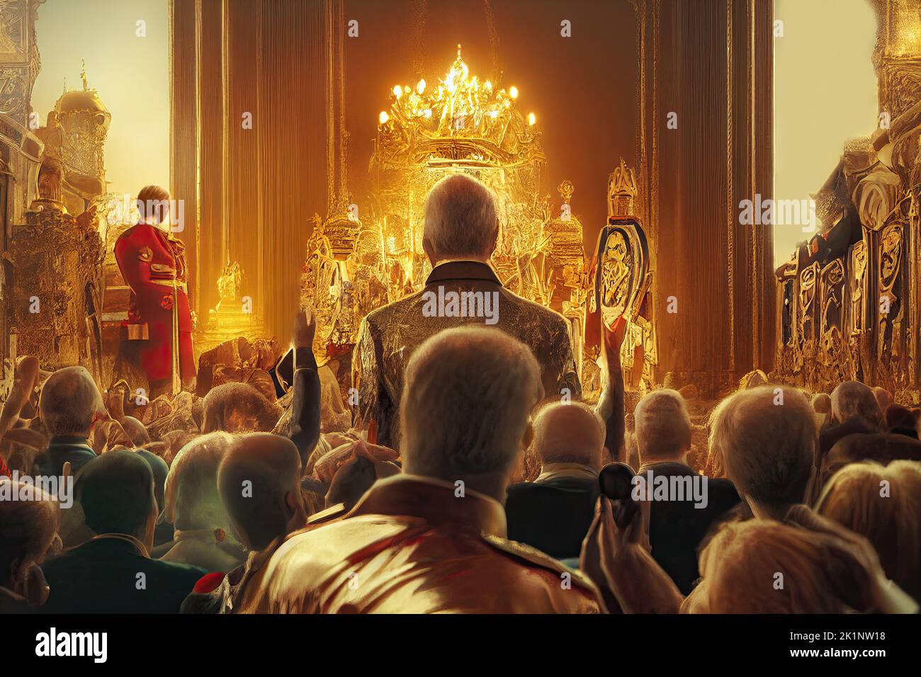 The new King of the United Kingdom in the crowning ceremony in London ...